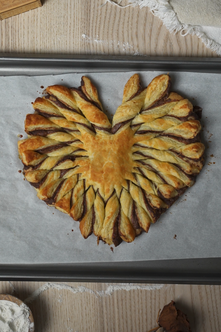 Puff Pastry Heart Twists - Dakota Ovdan